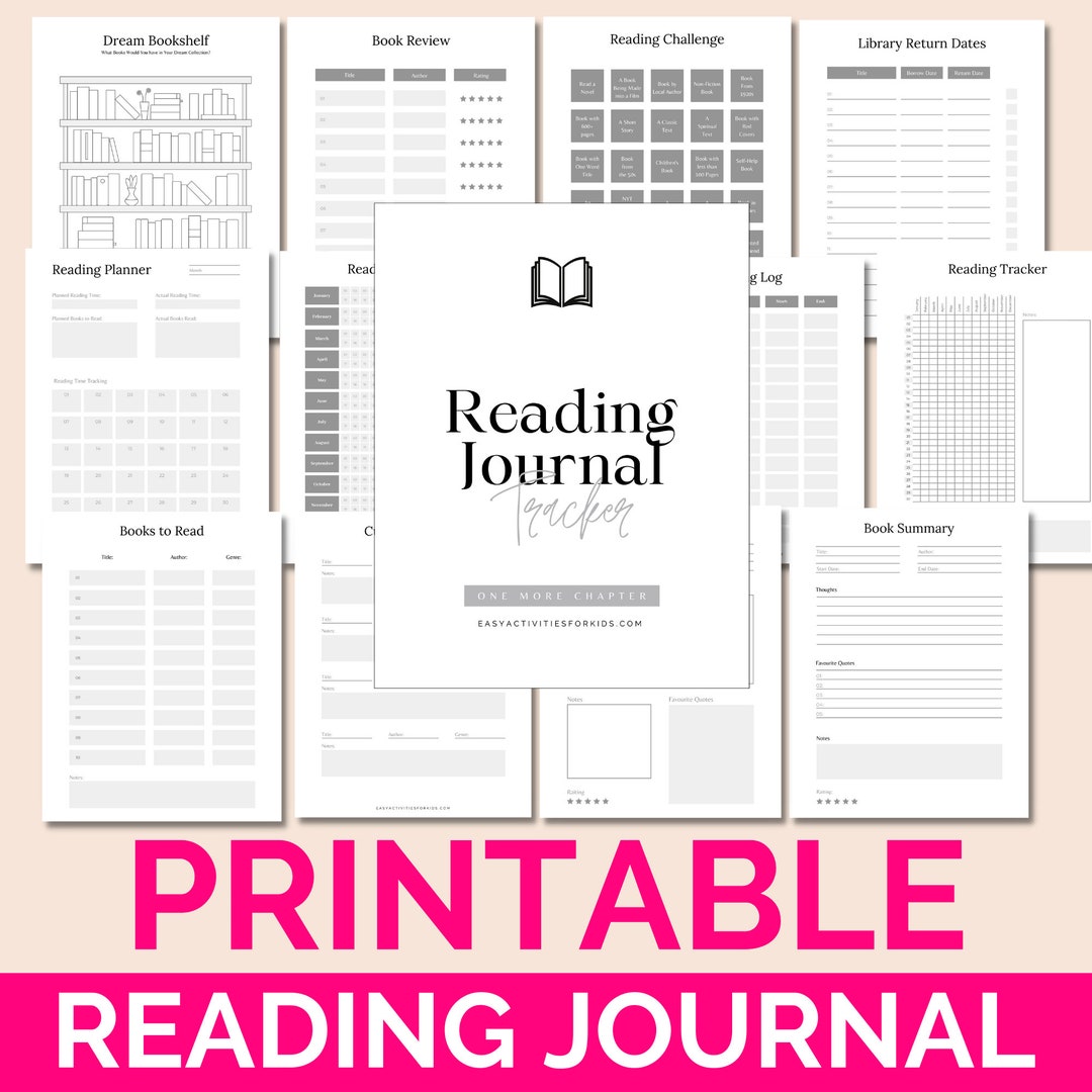 Reading Planner | Printable Reading Journal | Book Planner | Reading ...