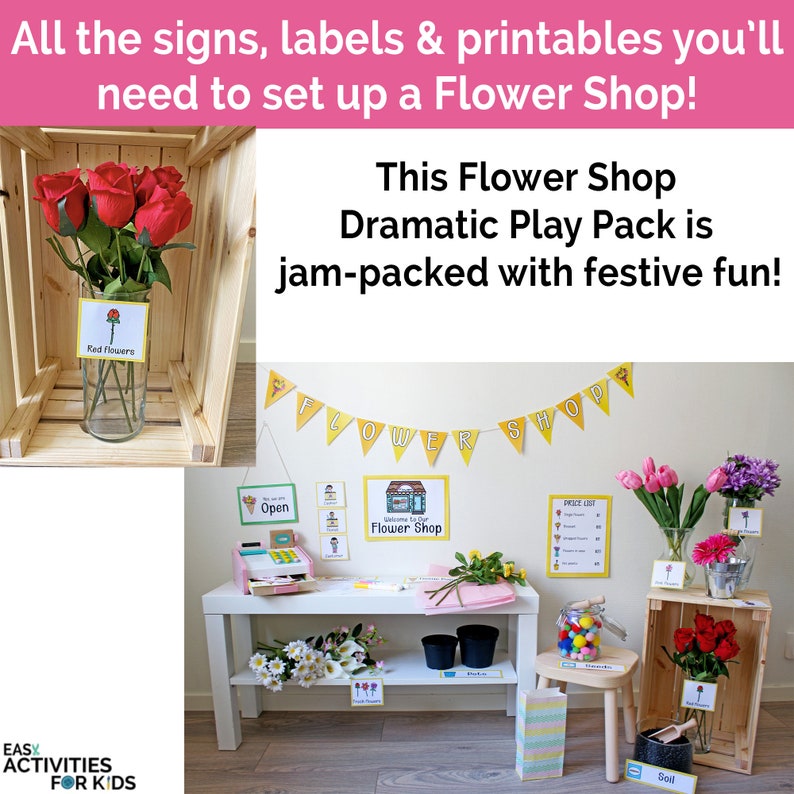 Flower Shop Dramatic Play Pack Spring Themed Pretend Play - Etsy