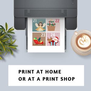 Printable Advent Calendar Tags, DIY Christmas Countdown, Advent Number ...