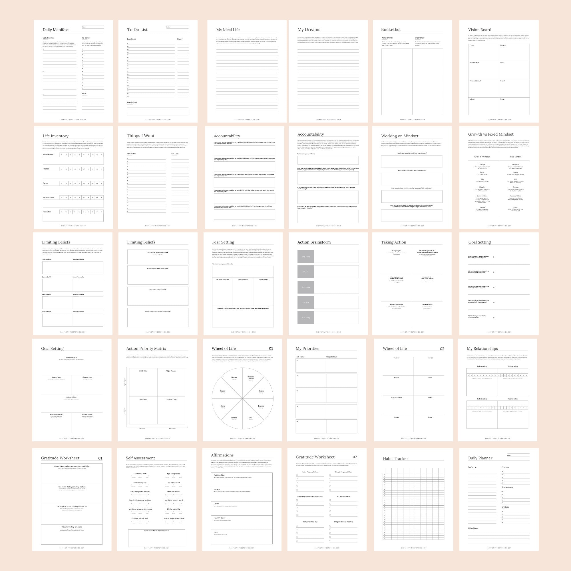 Dream Life Planner | Printable Planner for Moms | Daily Planner | to Do ...