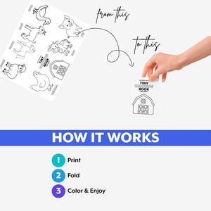 Farm Animals Mini Coloring Book, Coloring Pages, Coloring Book for Kids ...