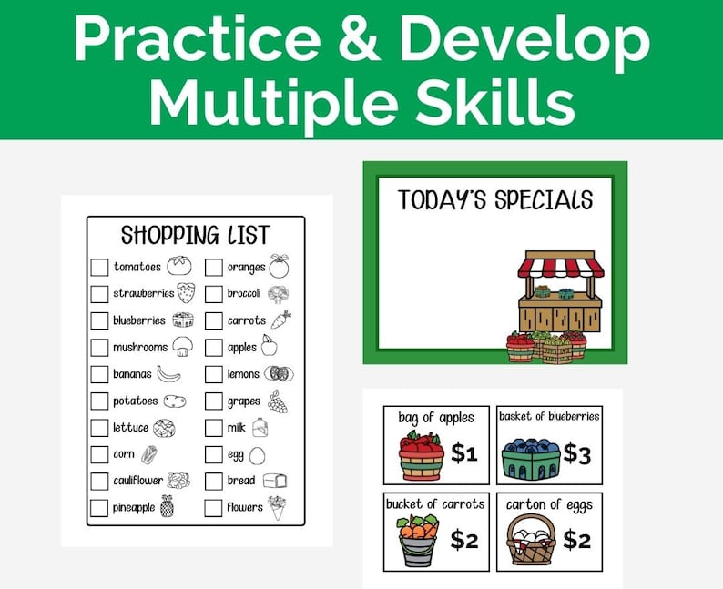 Farmer's Market Dramatic Play Pack | Spring Themed Pretend Play ...