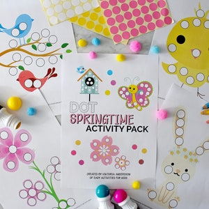 Dot Spring Activity Pack, Preschool Season Do-a-dots Worksheets ...