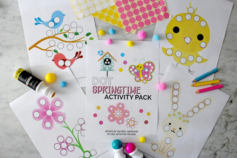 Dot Spring Activity Pack Preschool Season Do-a-dots - Etsy