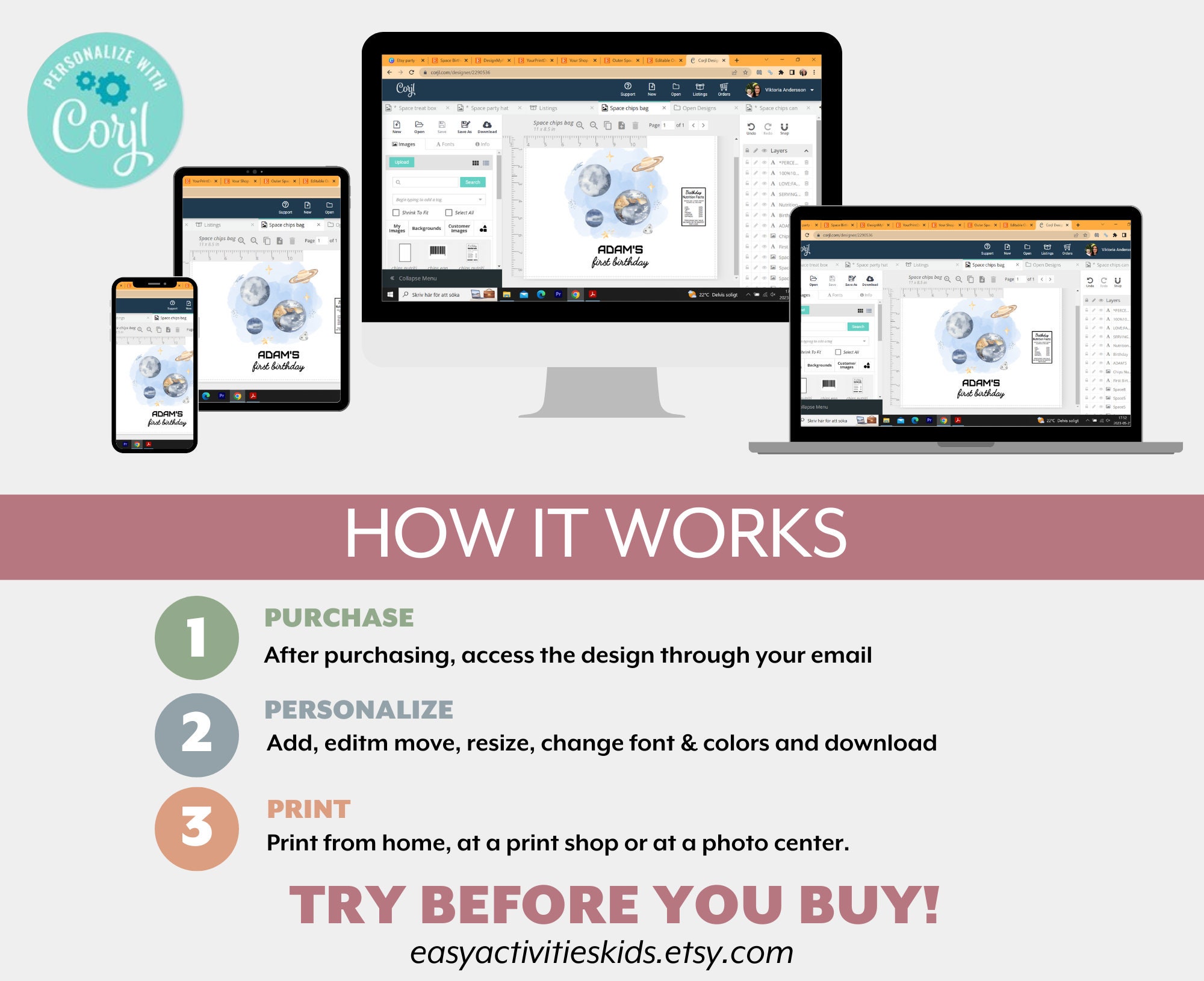 Editable Outer Space Chip Bag Label Wrapper Galaxy Party - Etsy