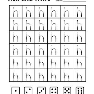 Roll and Trace Letters Worksheets | Write Letter Formation Activity ...