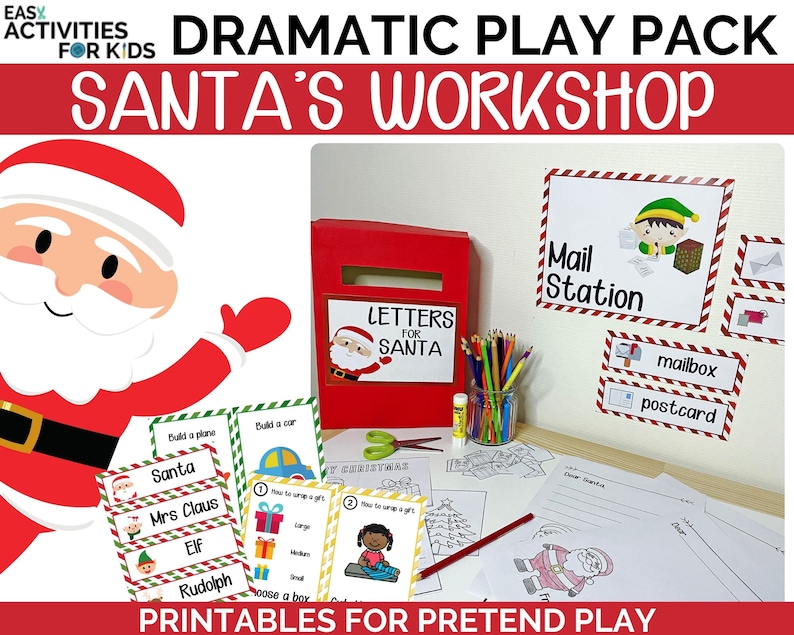 Santa's Workshop Dramatic Play Pack Christmas Themed - Etsy