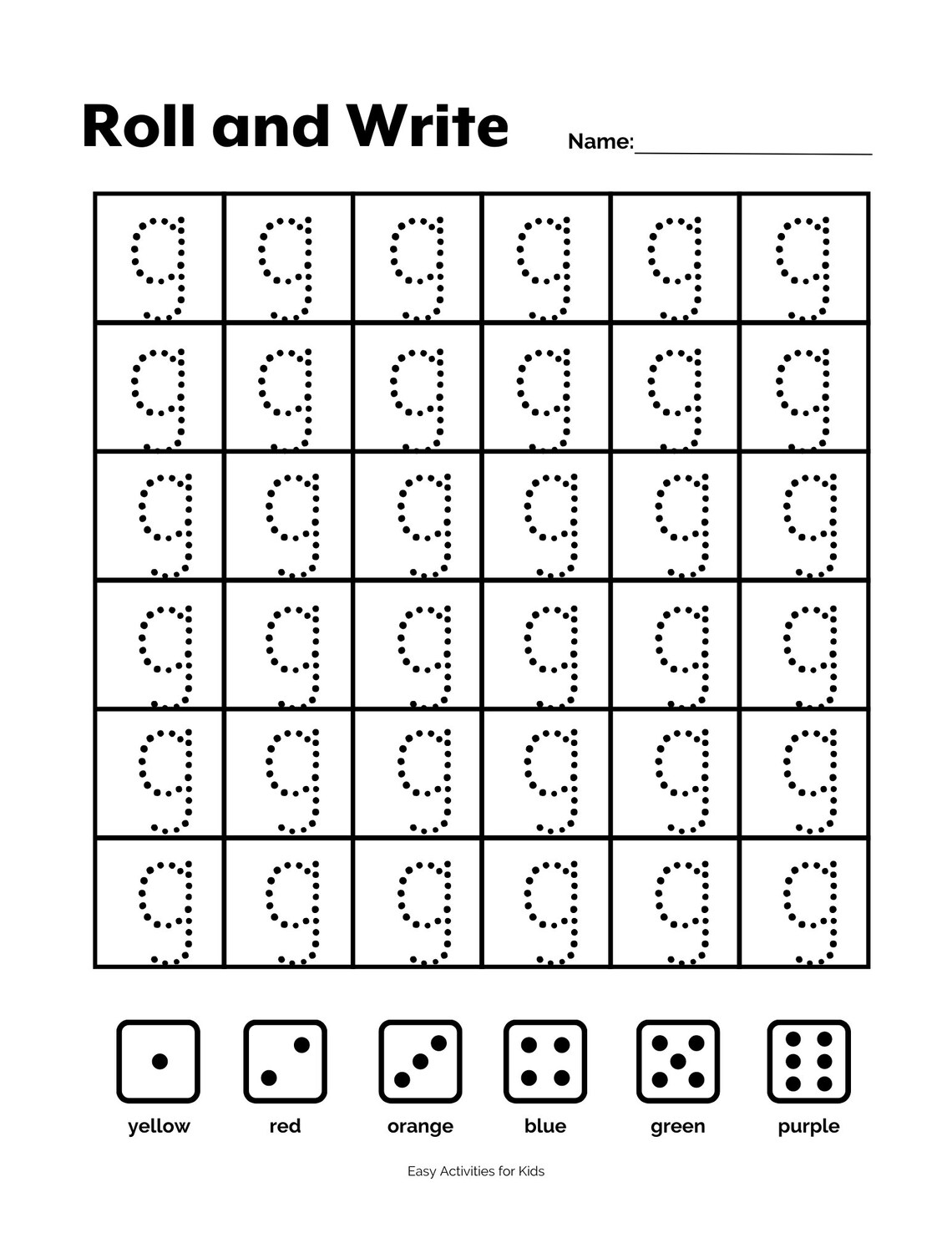 Roll and Trace Letters Worksheets Write Letter Formation - Etsy