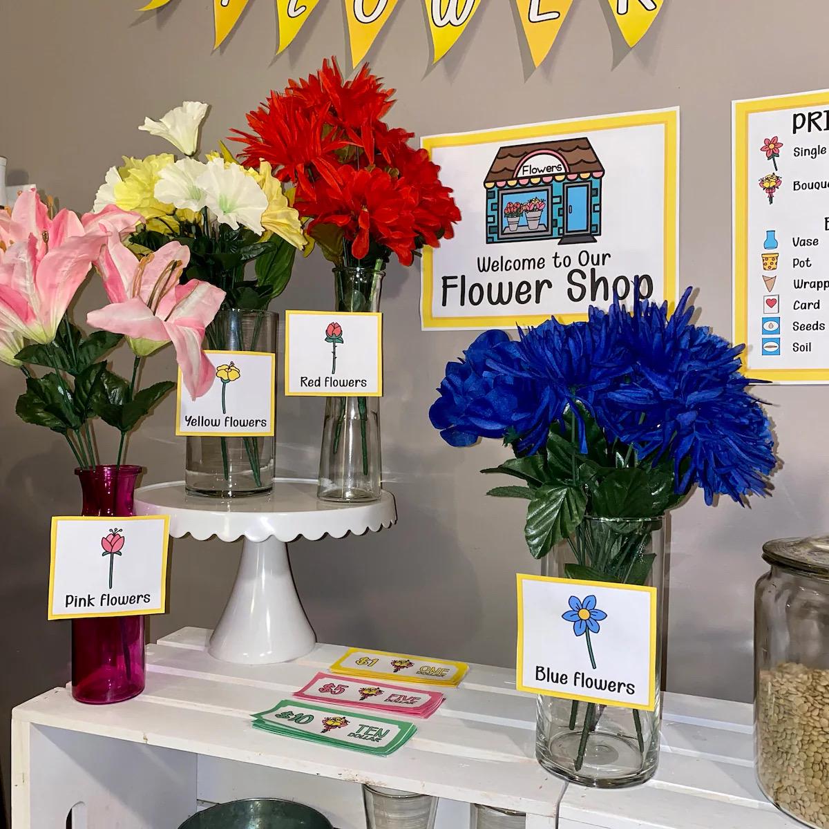 Flower Shop Dramatic Play, Kids Pretend Play Flowers, Spring Activity ...
