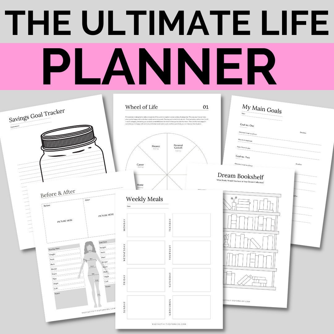 The Ultimate Life Planner Printable Bundle Health Planner | Etsy