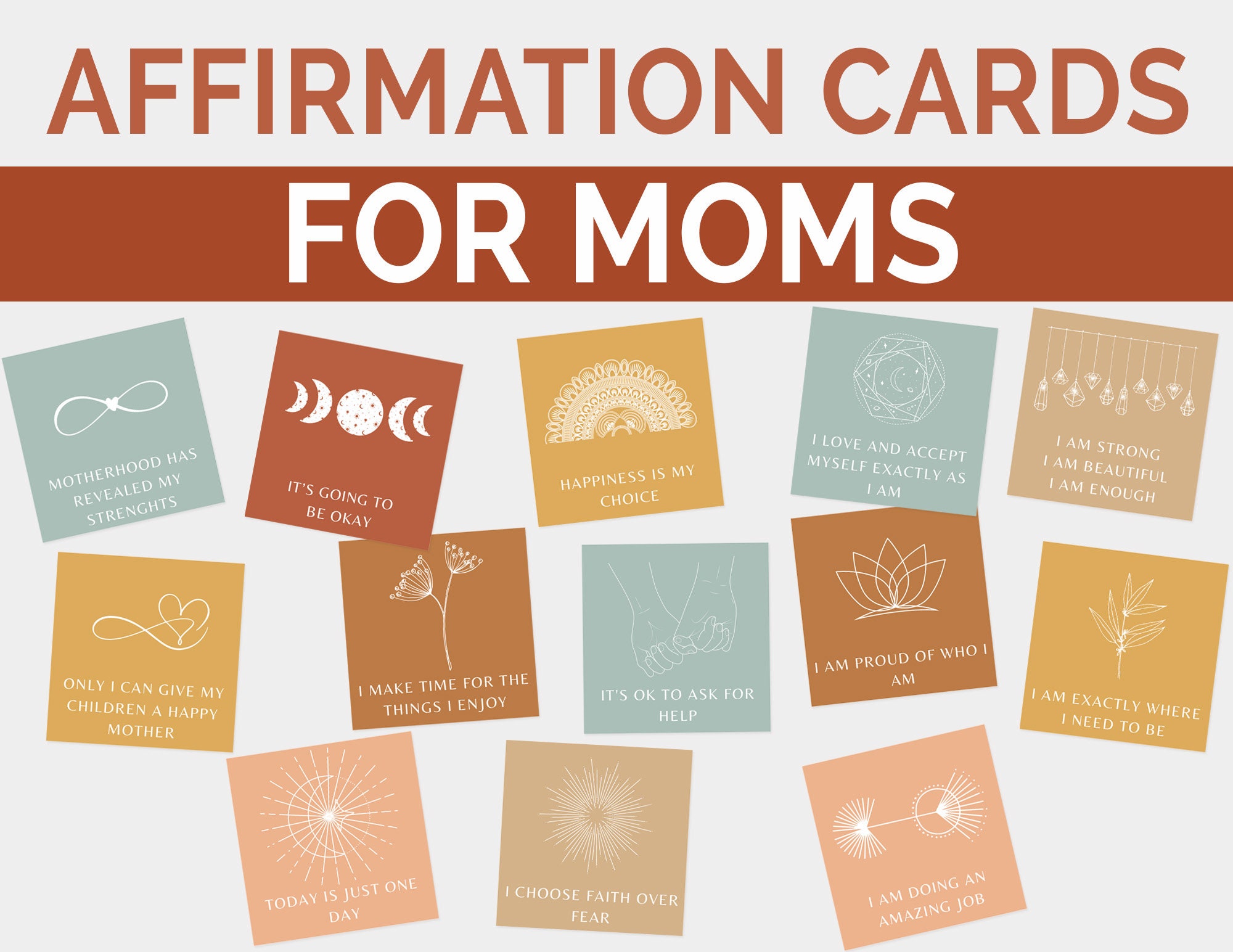Affirmation Cards for Moms Printable Cards Motivational | Etsy