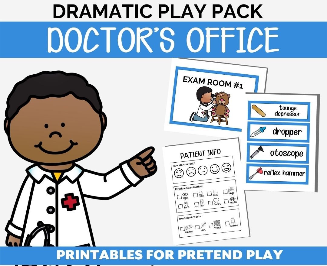 Doctors Office Dramatic Play Pack Pre K Pretend Play Printables