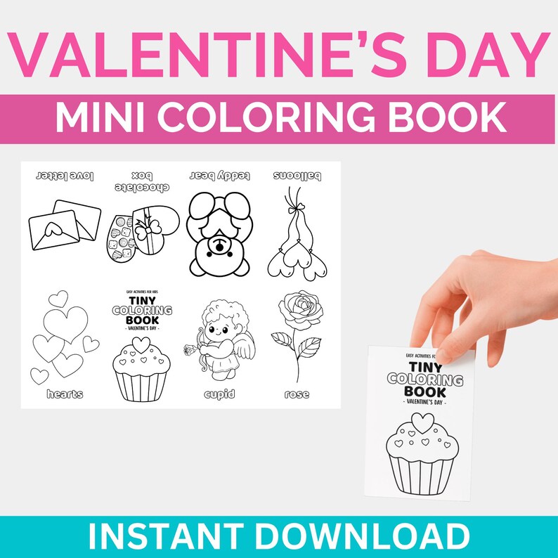 Holiday Kids Mini Coloring Book Bundle, 13 Fun Printable Activity for ...