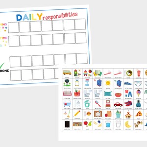 Responsibility Chore Chart for Kids | Printable to Do List Child ...