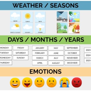 Daily Morning Board, Preschool Circle Time Board, Kids Daily Calendar ...