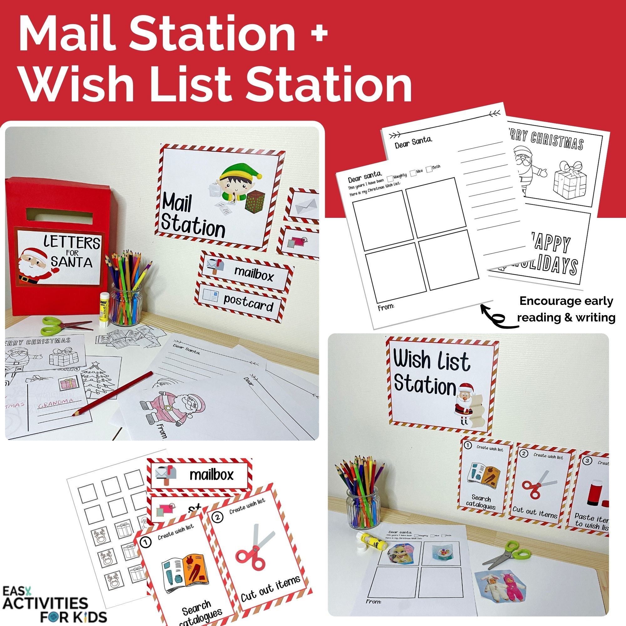 Santa's Workshop Dramatic Play Pack, Christmas Pretend Play Printables ...