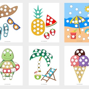 Summer Activity Pack, Preschool Season Do-a-dots Worksheets ...