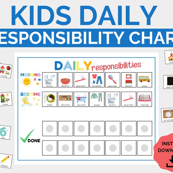 Laminated Chore Chart - Etsy