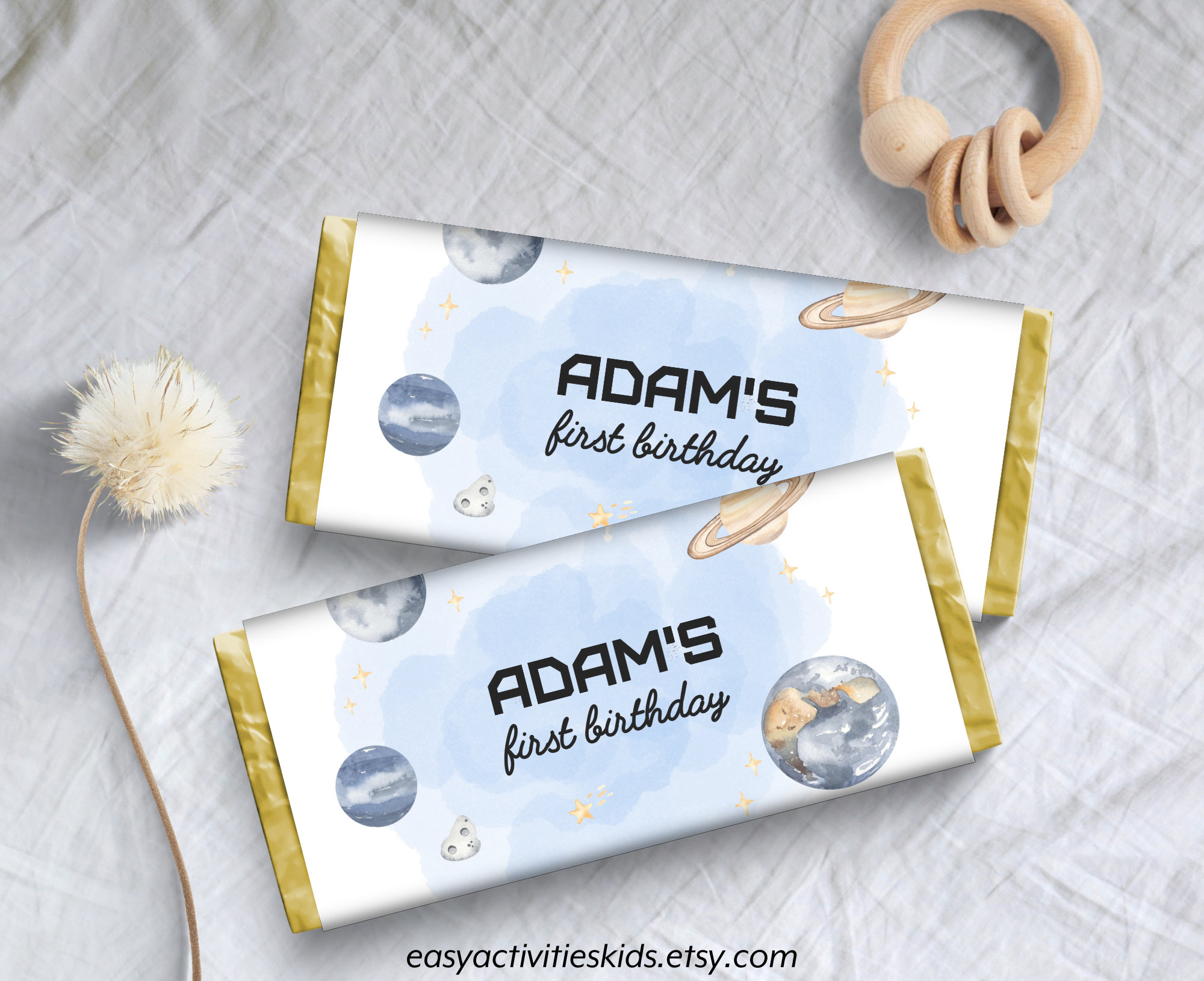 Editable Outer Space Chocolate Bar Labels Candy Wrapper - Etsy