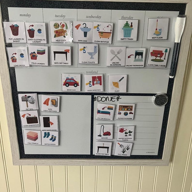 Daily Routine Cards Kids, Editable Visual Schedule, Toddler Chore Chart ...