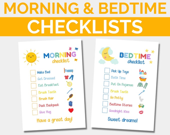 Routine Flip Chart, Morning Routine, Bedtime Routine, Kids Routine ...