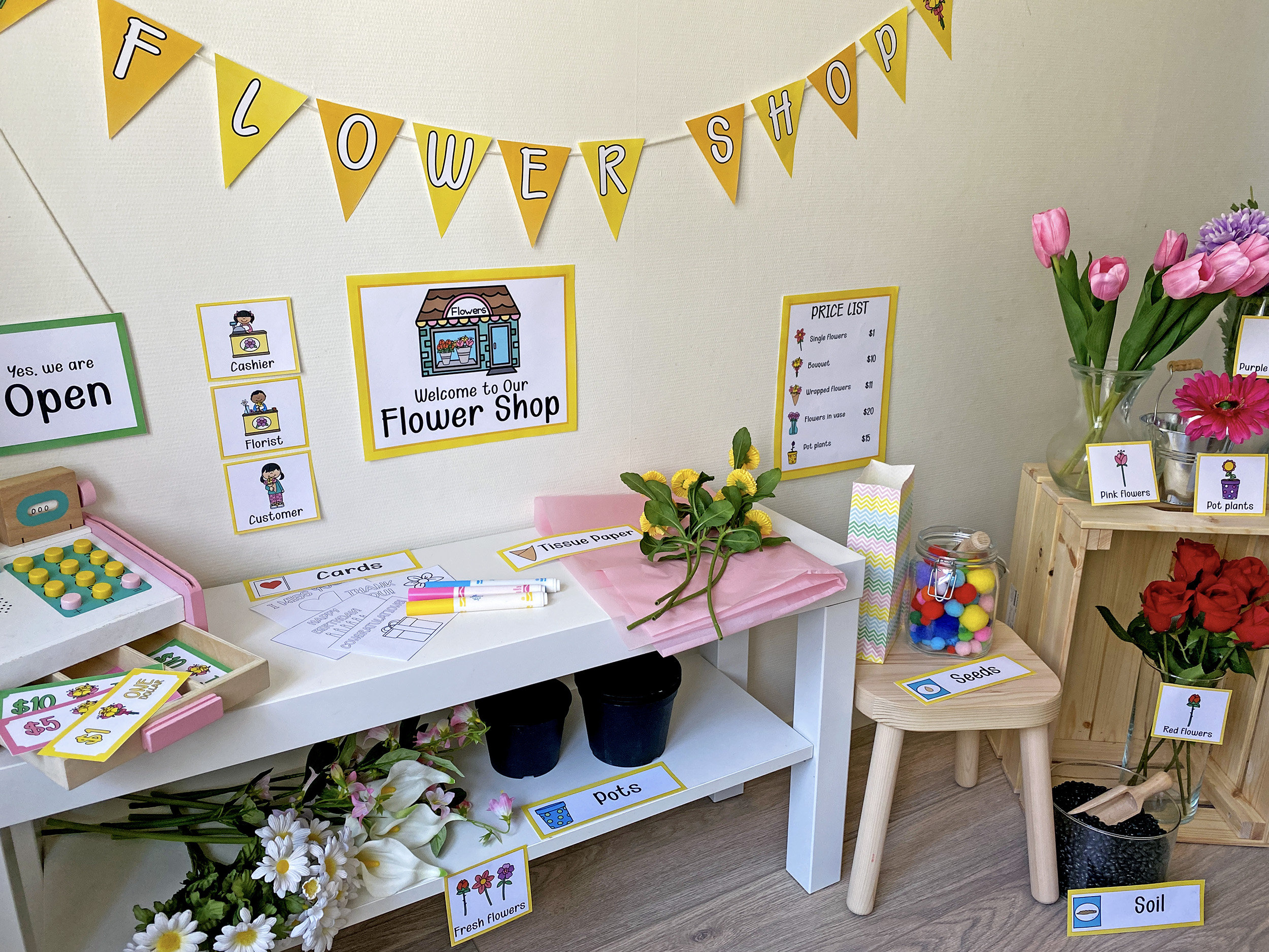 Flower Shop Dramatic Play Pack Spring Themed Pretend Play - Etsy UK