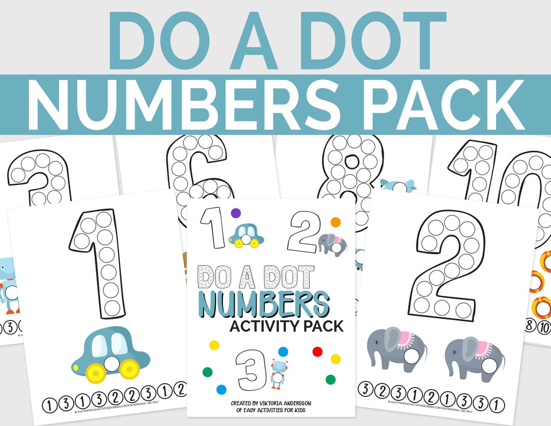 Dot the Numbers Activity Pack | Preschool Do-a-dots Worksheets ...