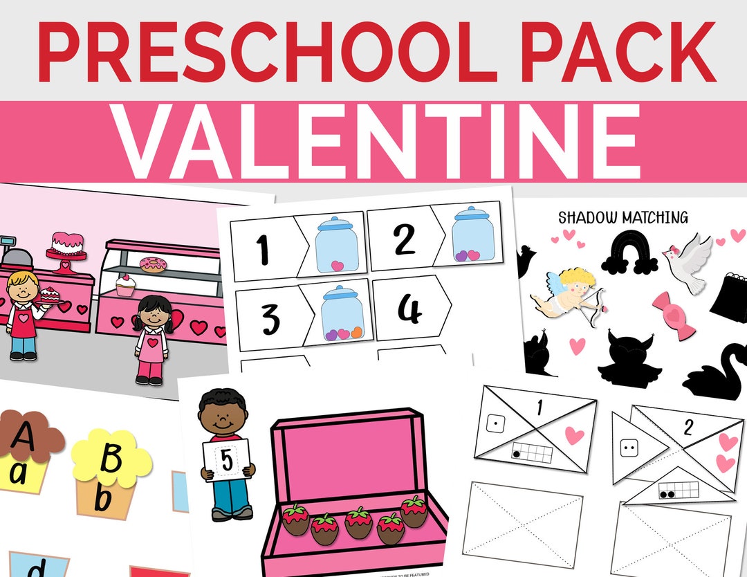 Valentine's Day Activities Pack | February Preschool Learning Folder ...