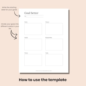 Printable Goal Planner, Goal Journal, Goal Tracker, Life Planner, Self ...