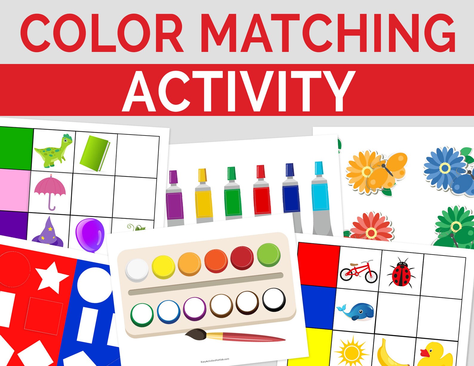 Color Matching Activities Toddler Printable Busy Book | Etsy