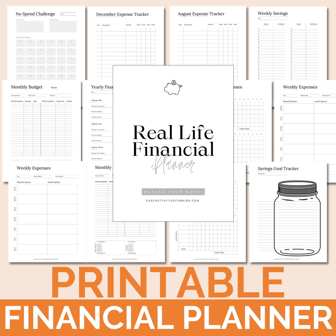 Financial Planner Printable, Budget Planner Printables, Monthly Budget ...