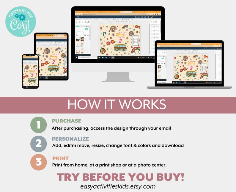 Editable Groovy Retro Chip Bag Label Wrapper Hippie Flower - Etsy