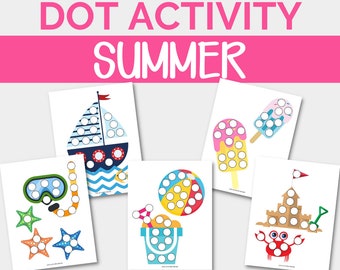 Ocean Summer Activity Pack Preschool Season Do-a-dots | Etsy