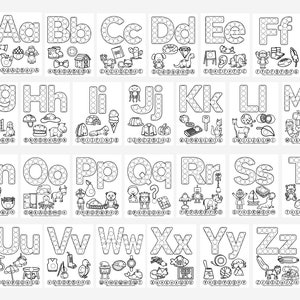Dot the Letters Activity, Preschool A-Z Do-a-dots Worksheets ...