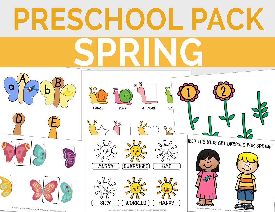 Spring Activities Pack | March Preschool Learning Folder | Printable ...