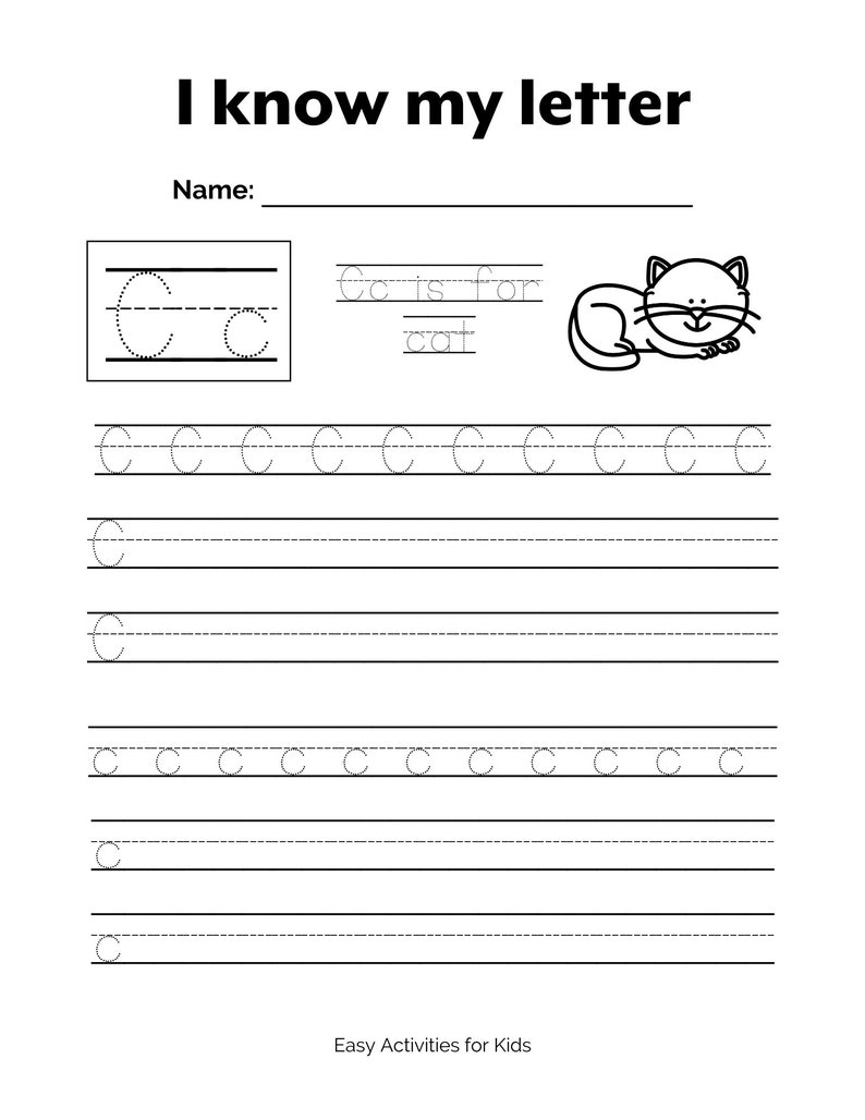 Alphabet Letter Writing Practice Alphabet Activities to | Etsy