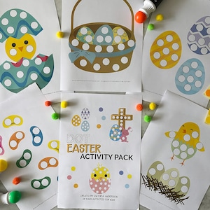 Dot Easter Activity Pack, Preschool Season Do-a-dots Worksheets ...
