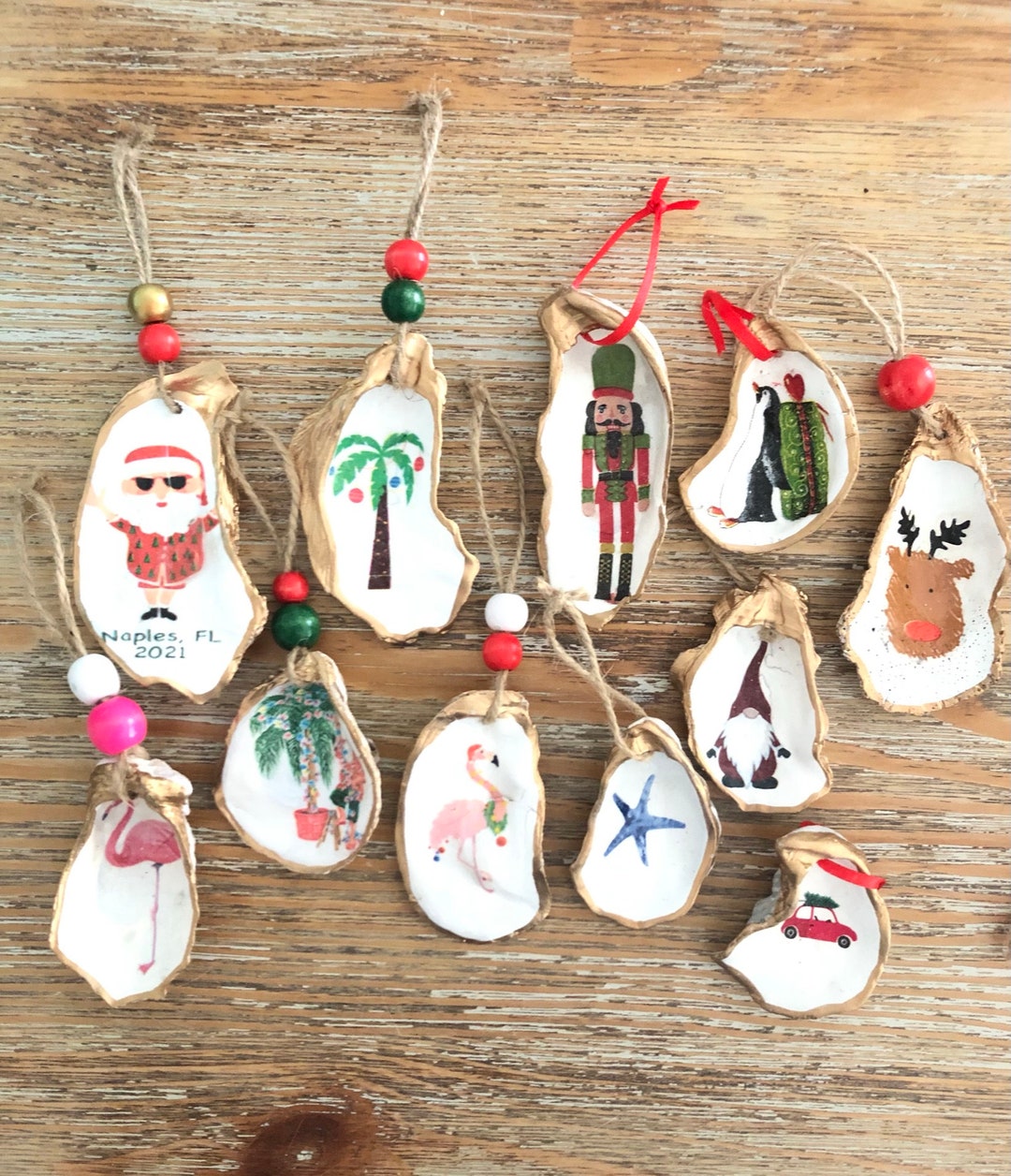 Shell Christmas Ornaments - Etsy