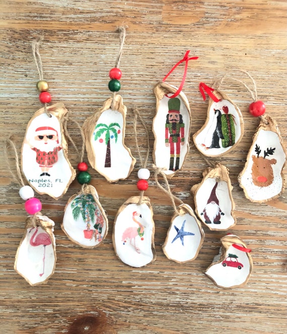 Shell Christmas Ornaments - Etsy