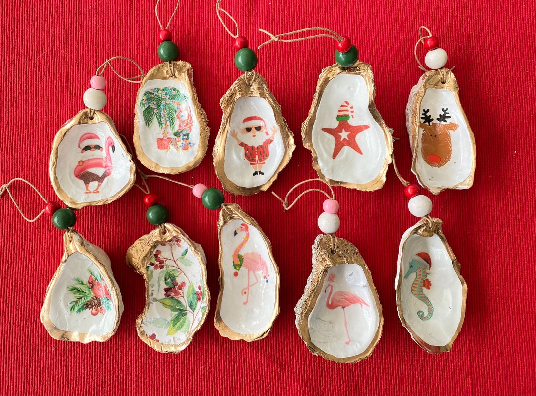 Shell Christmas Ornaments - Etsy