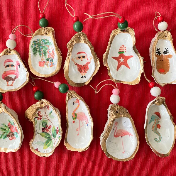 Shell Christmas Ornaments - Etsy