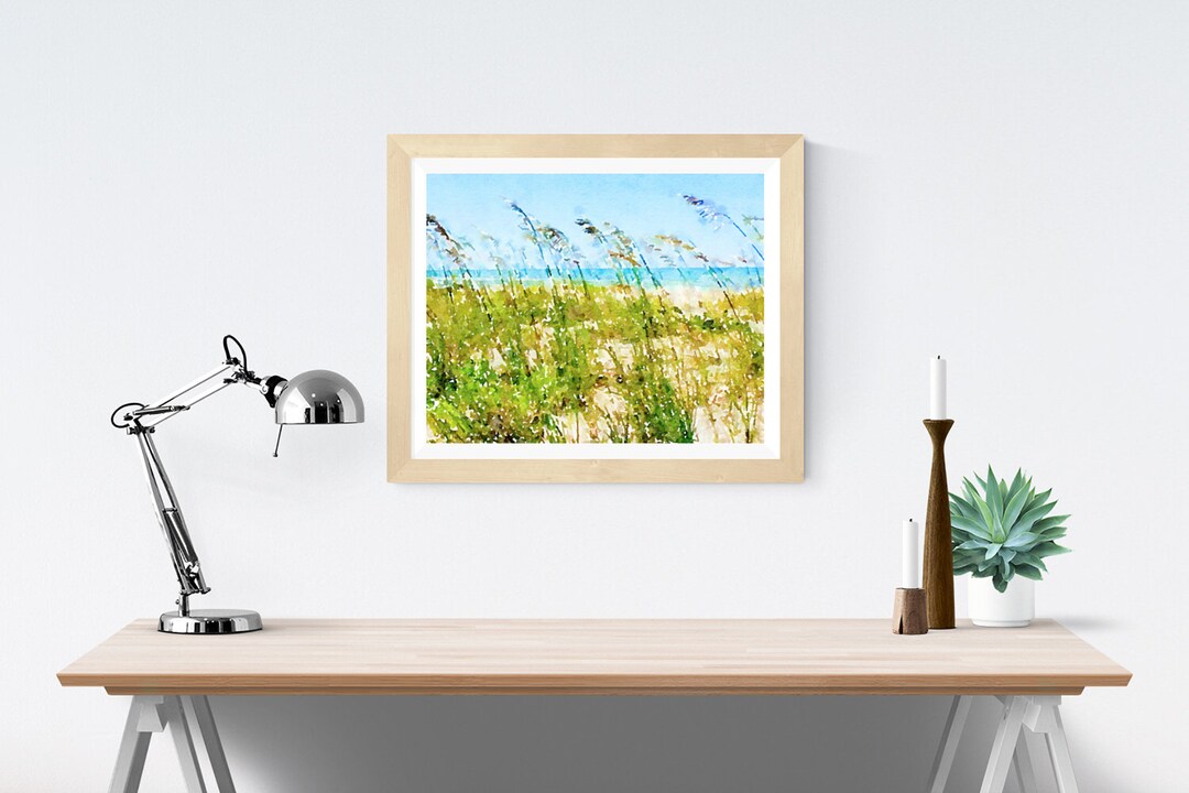 Beach Seagrass Watercolor Digital Download Print - Etsy