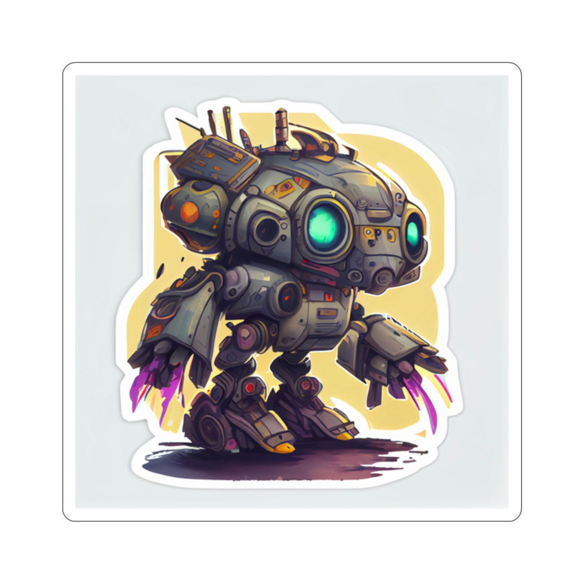 Cute Mech Robot Sticker Art - Etsy