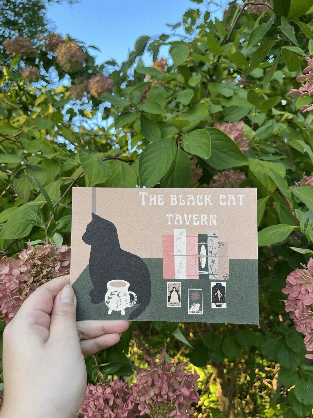The Black Cat Tavern Print - Etsy