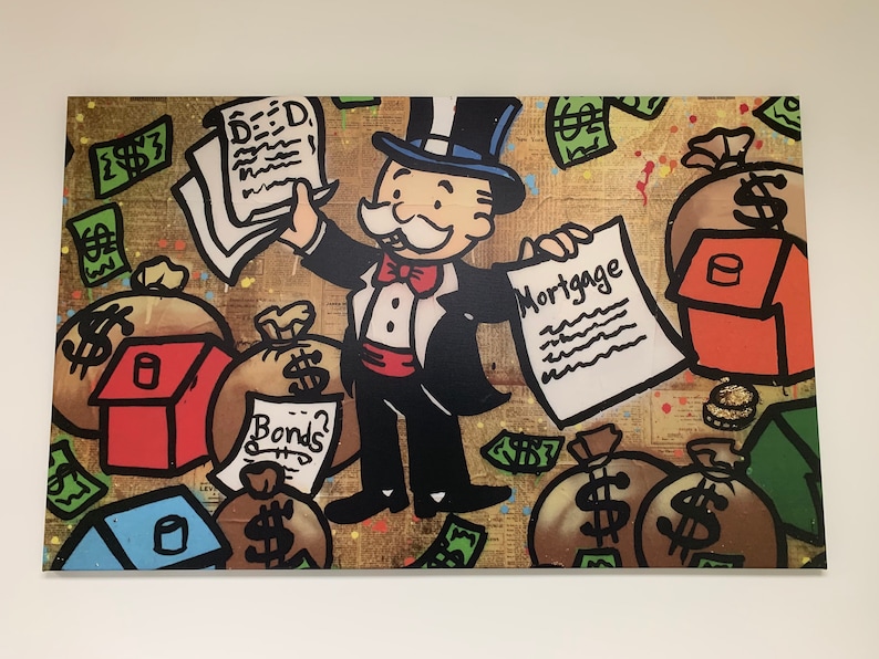 Monopoly - Real Estate Print on Canvas - Etsy