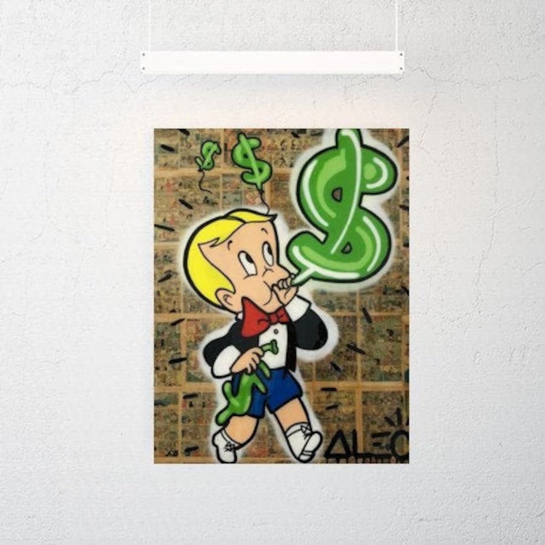 Richie Rich - Money Balloon Print on Canvas - Etsy