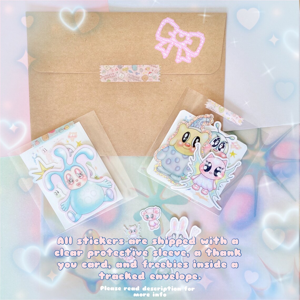 Kidcore Cyber Stickers Y2k Grunge Creepy Cute Stationary Danish Pastel ...