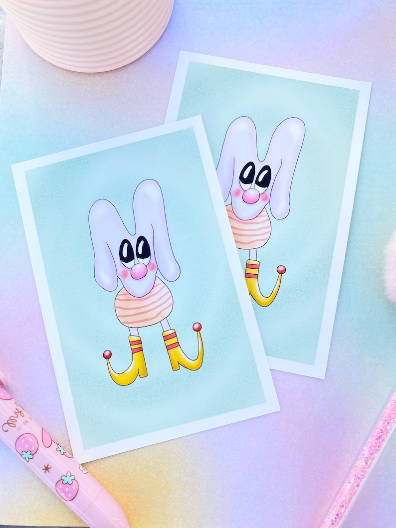 Weirdcore Cute Art Print Kidcore Pastel Cool Desk Stuff Kitsch Pastel ...