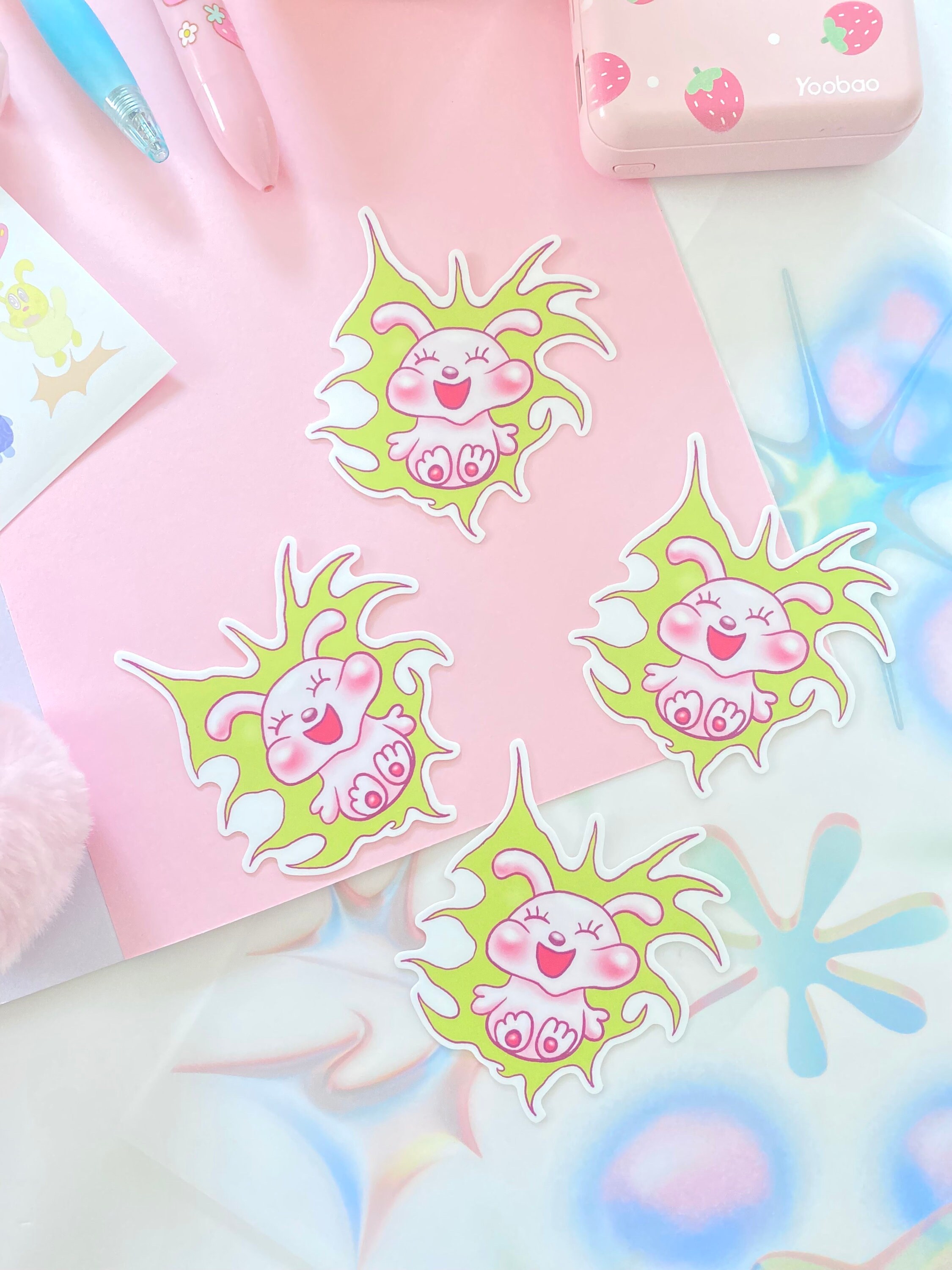 Kidcore Cyber Stickers Y2k Grunge Creepy Cute Stationary Danish Pastel ...