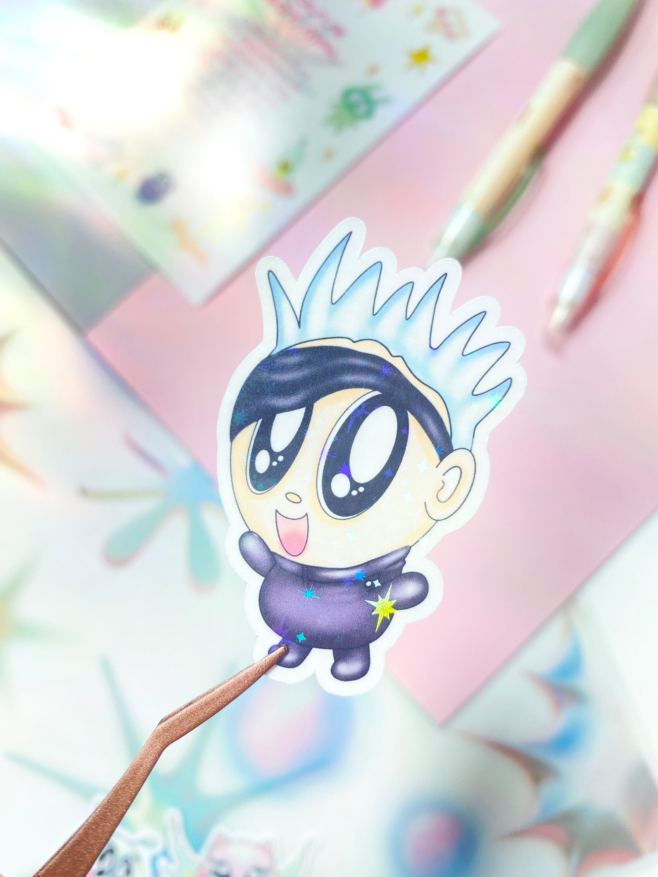 Cute Anime Decal Gojo Sticker Kawaii Chibi Satoru Gojo Jujutsu Kaisen ...